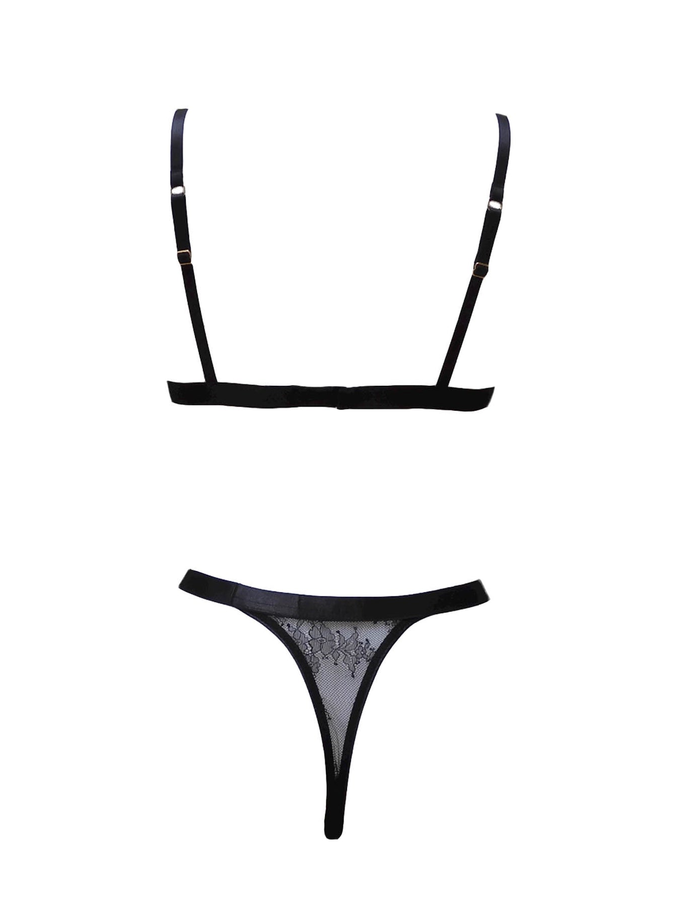 Schwarzer High-Waist String aus Spitze | handmade Lingerie – fishbelly ...