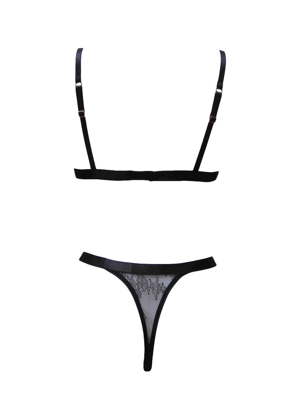 Schwarzer High-Waist String aus Spitze | handmade Lingerie – fishbelly ...